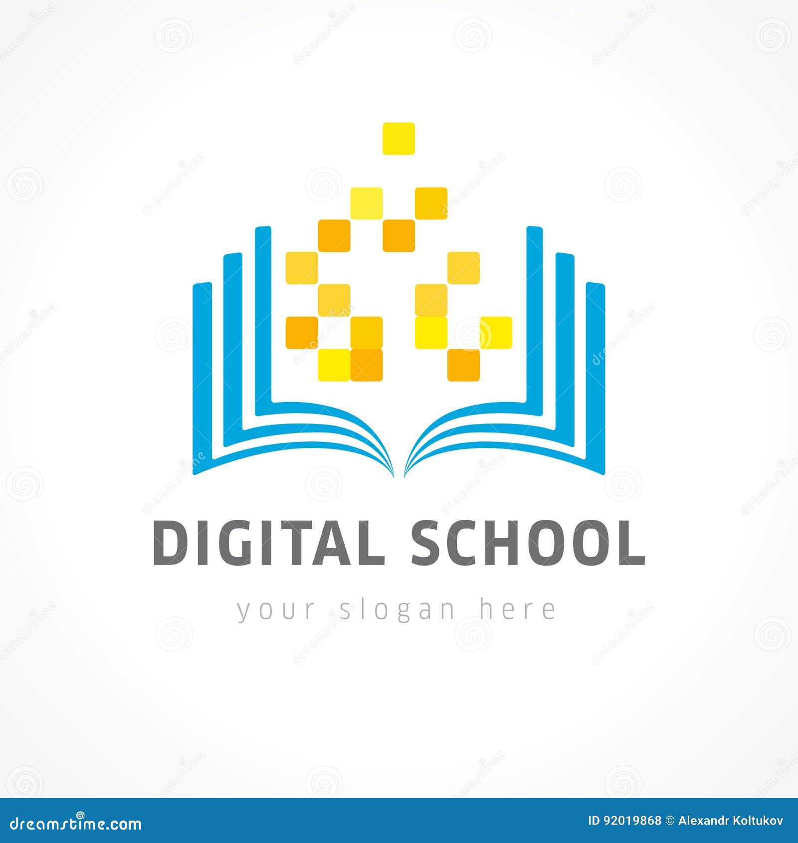 Educational vector logo. stock vector. Illustration of isolated - 92019868