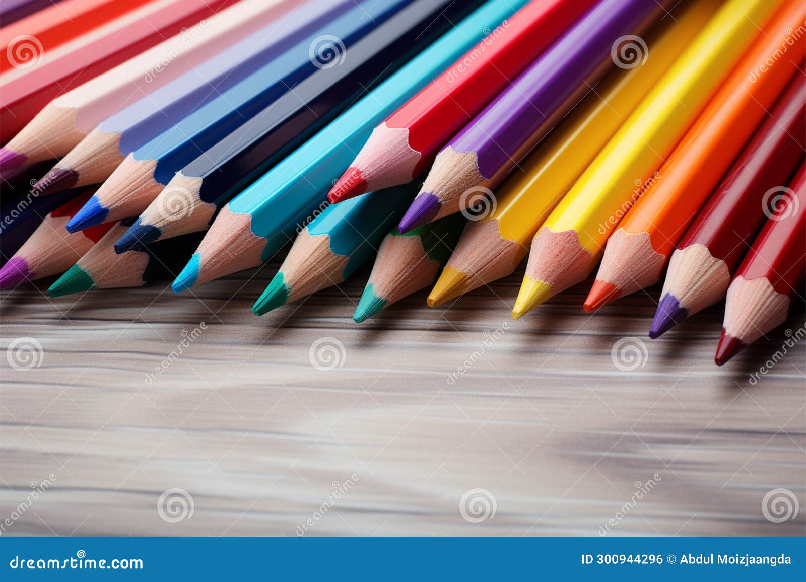 Educational Vibrance School Pencils Presenting an Array of Lively ...