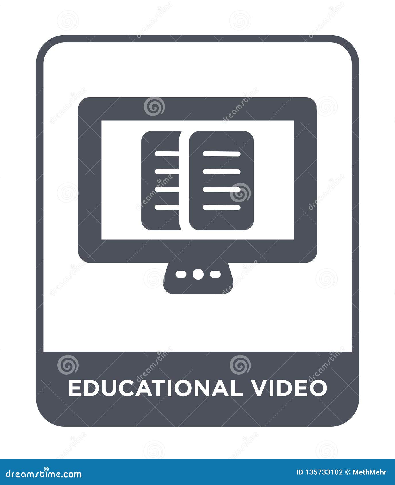 Educational Video Icon Vector. Trendy Flat Educational Video Icon From ...