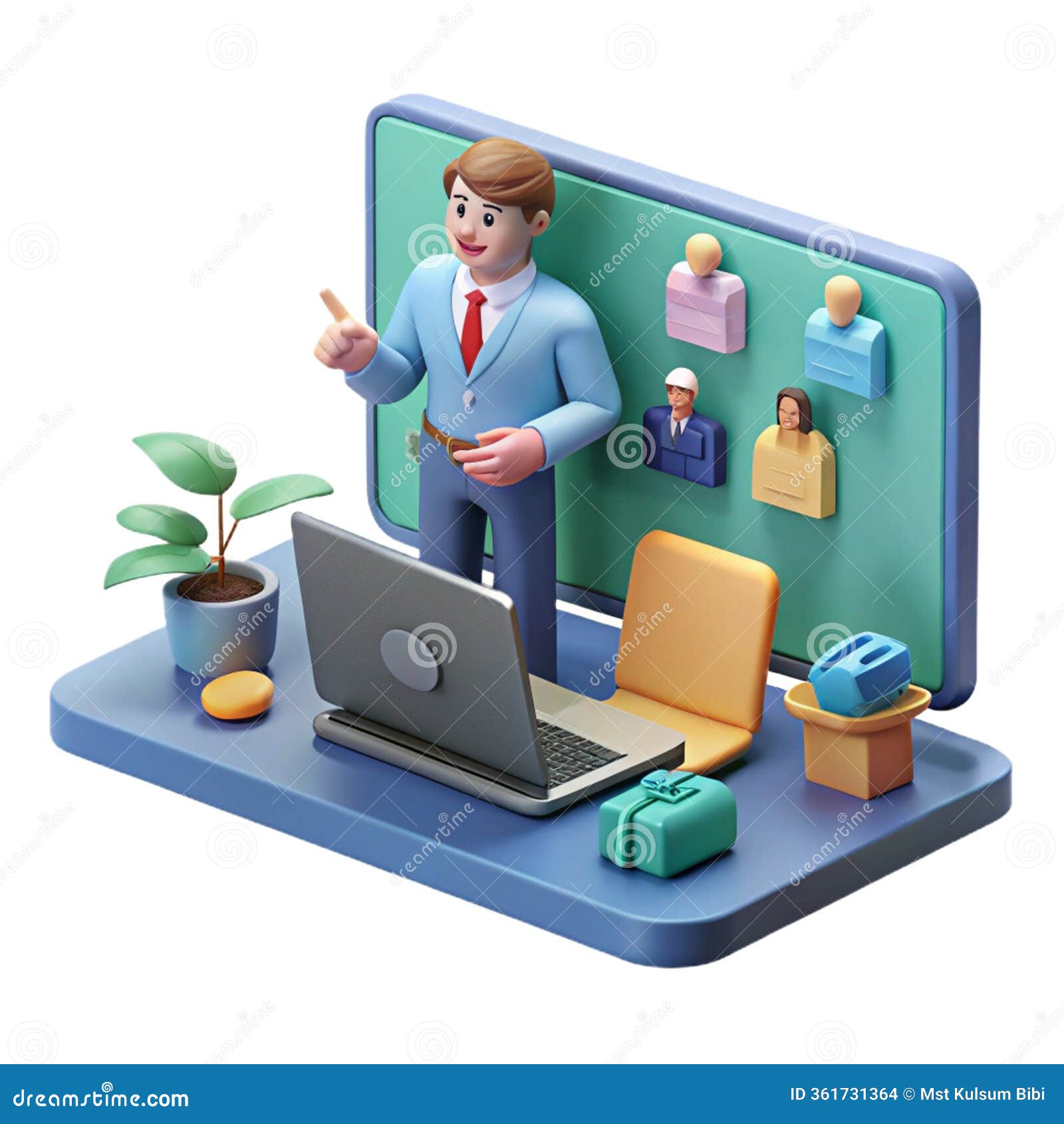 Professional Webinar Scene With Participants Practicing Digital ...