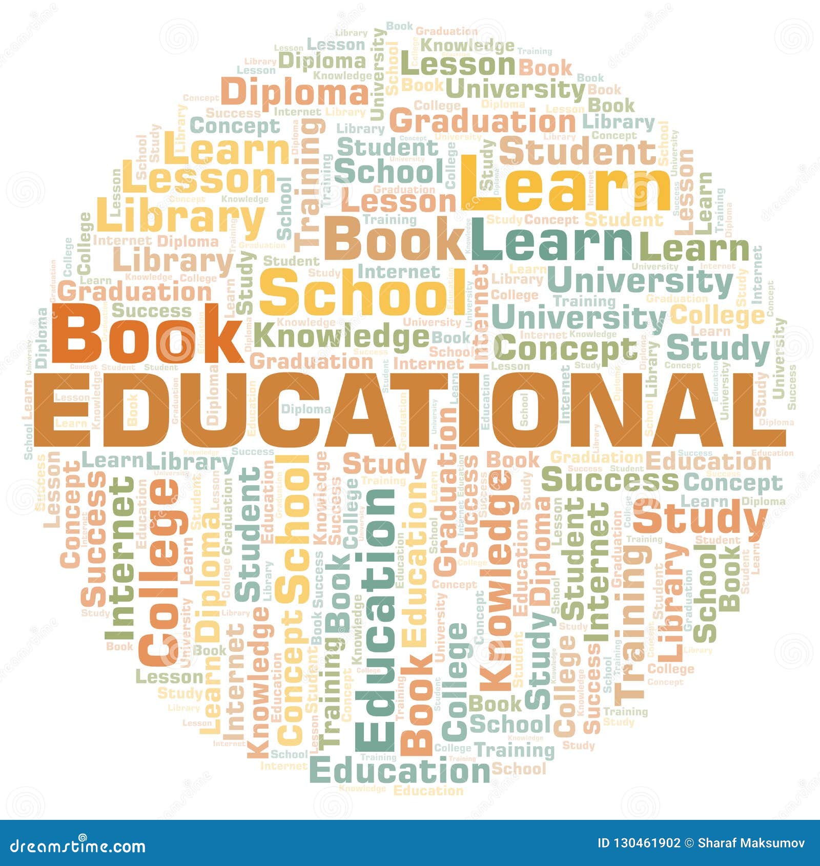 Educational word cloud. stock illustration. Illustration of tagcloud ...