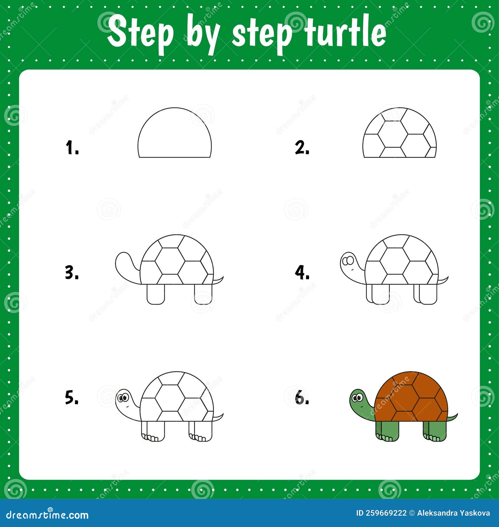 Educational Worksheet for Kids. Step by Step Drawing Illustration Stock ...