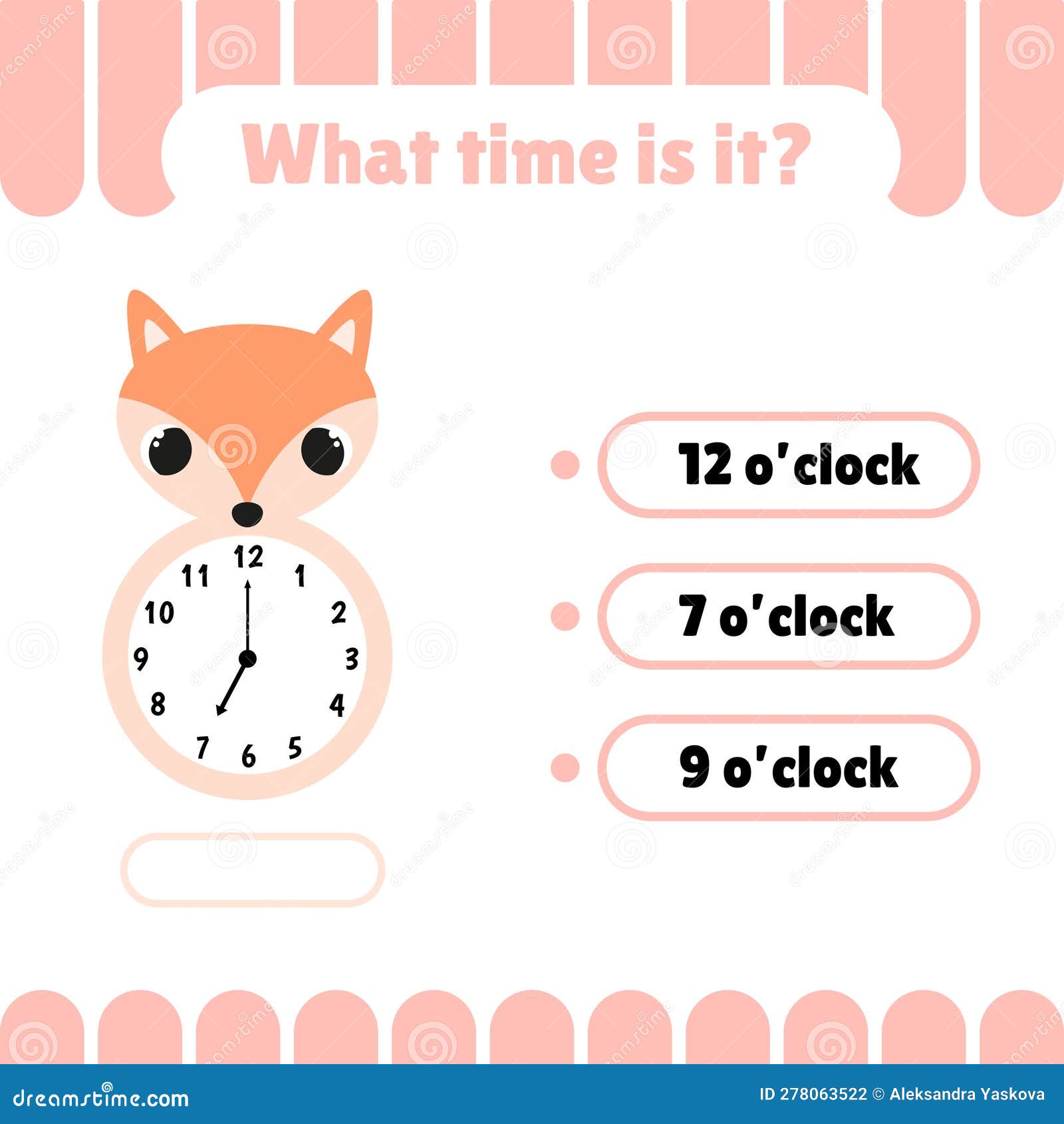 Educational Worksheets for Kids with Clock. Learning Time Game on the ...