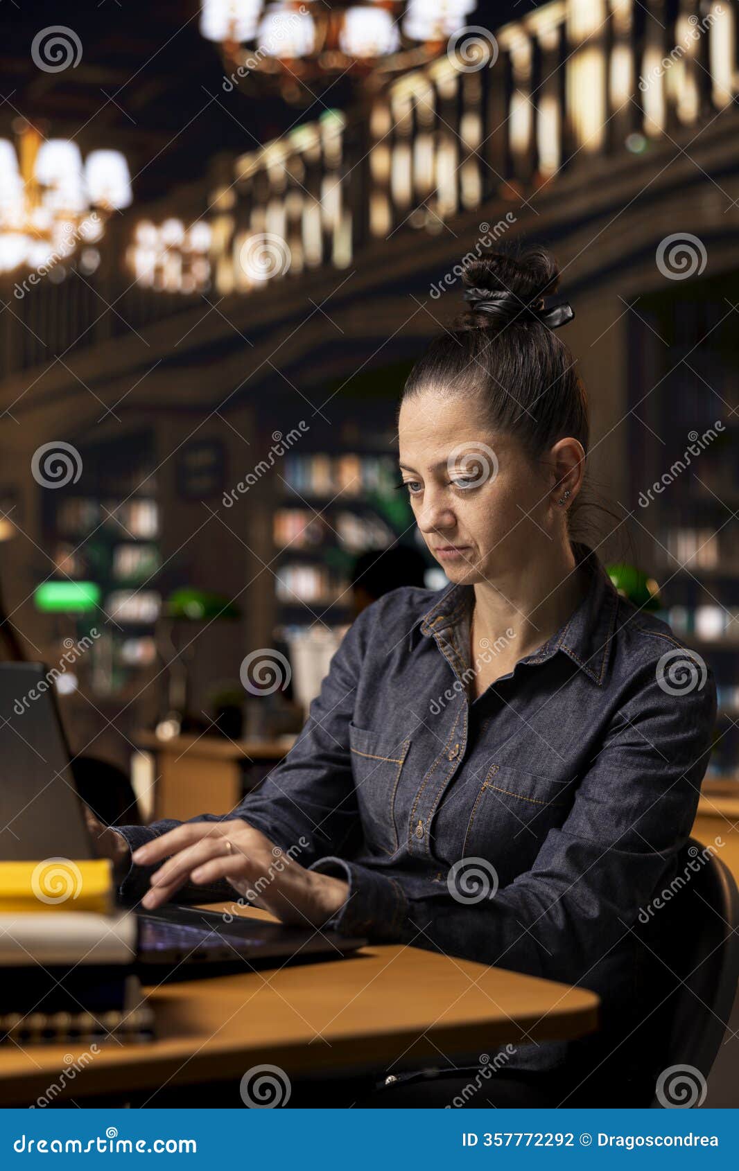 Educator Preparing Documents and Learning Materials for Her Teaching ...
