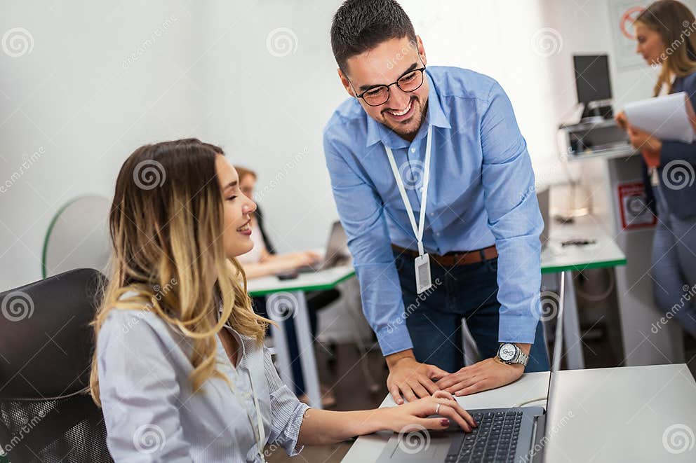 Educator and Students in Programming School Stock Photo - Image of laptop, class: 280480030