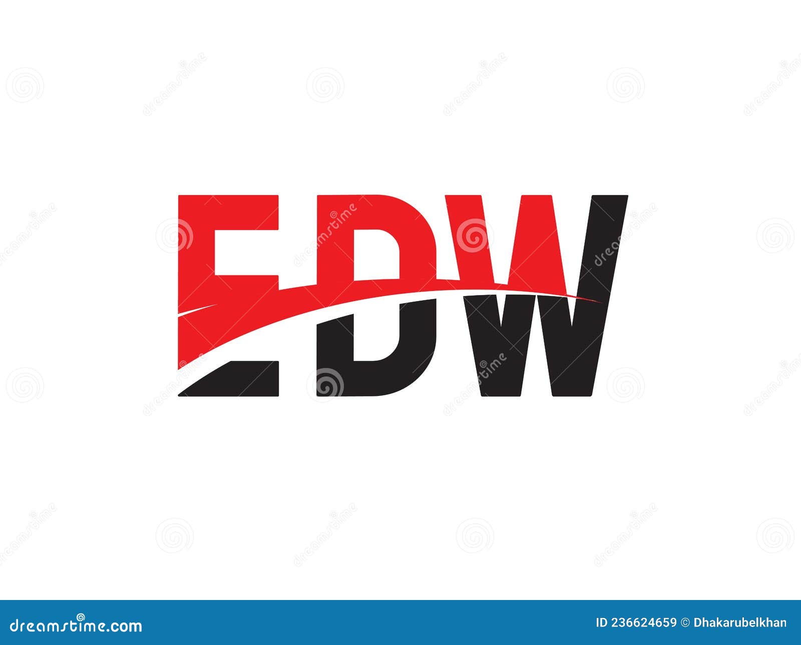 EDW Letter Initial Logo Design Vector Illustration Stock Vector ...
