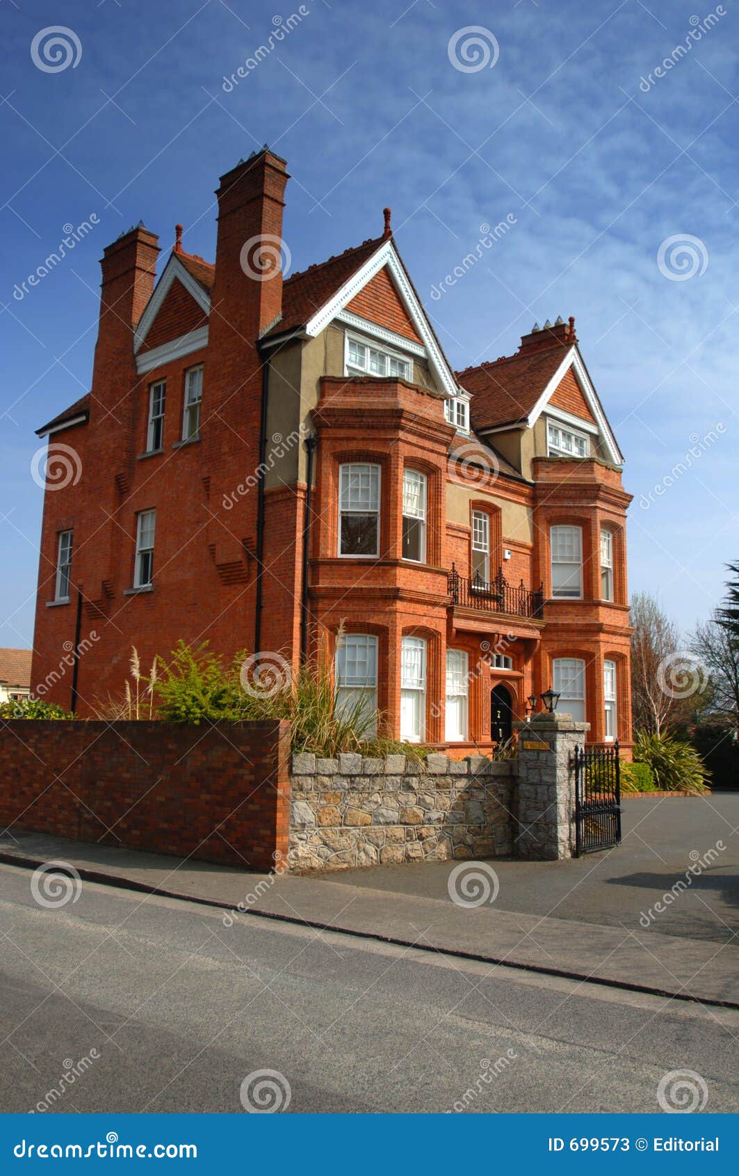 Edward Mansion stock image. Image of houses, lawn, green - 699573