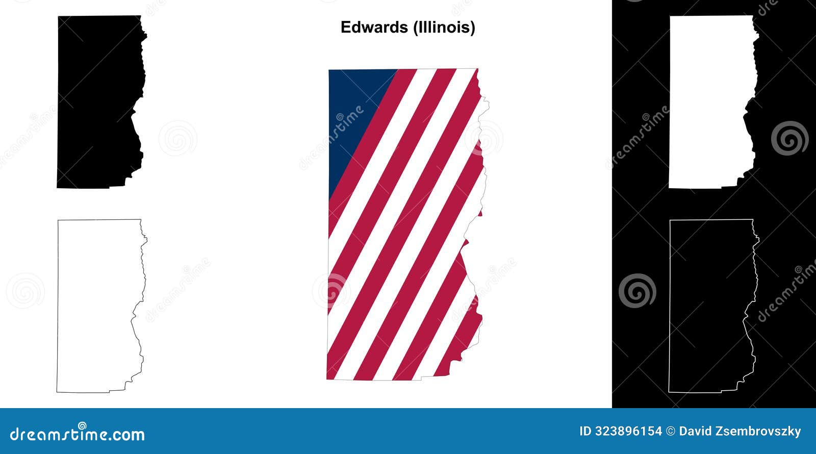 Edwards Outline Map Vector Illustration | CartoonDealer.com #324146548