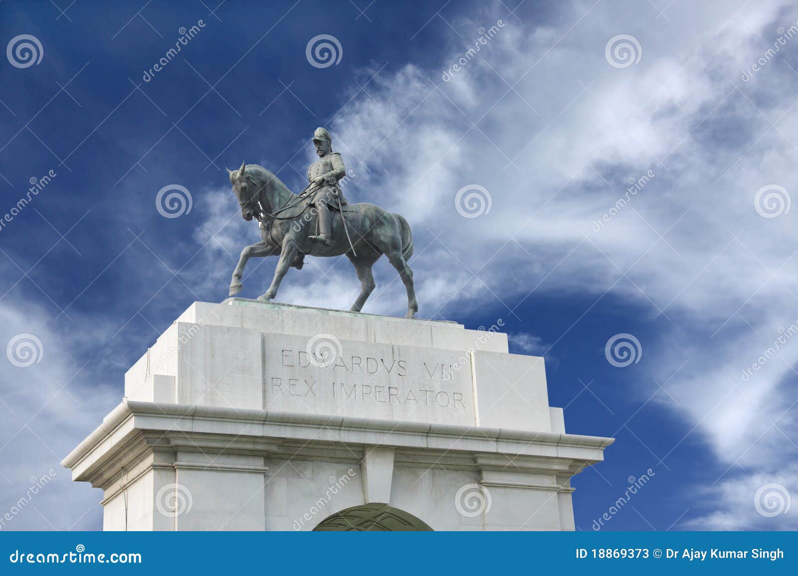 Edwards VII Rex Imperator Statue, India Stock Image - Image of ancient ...