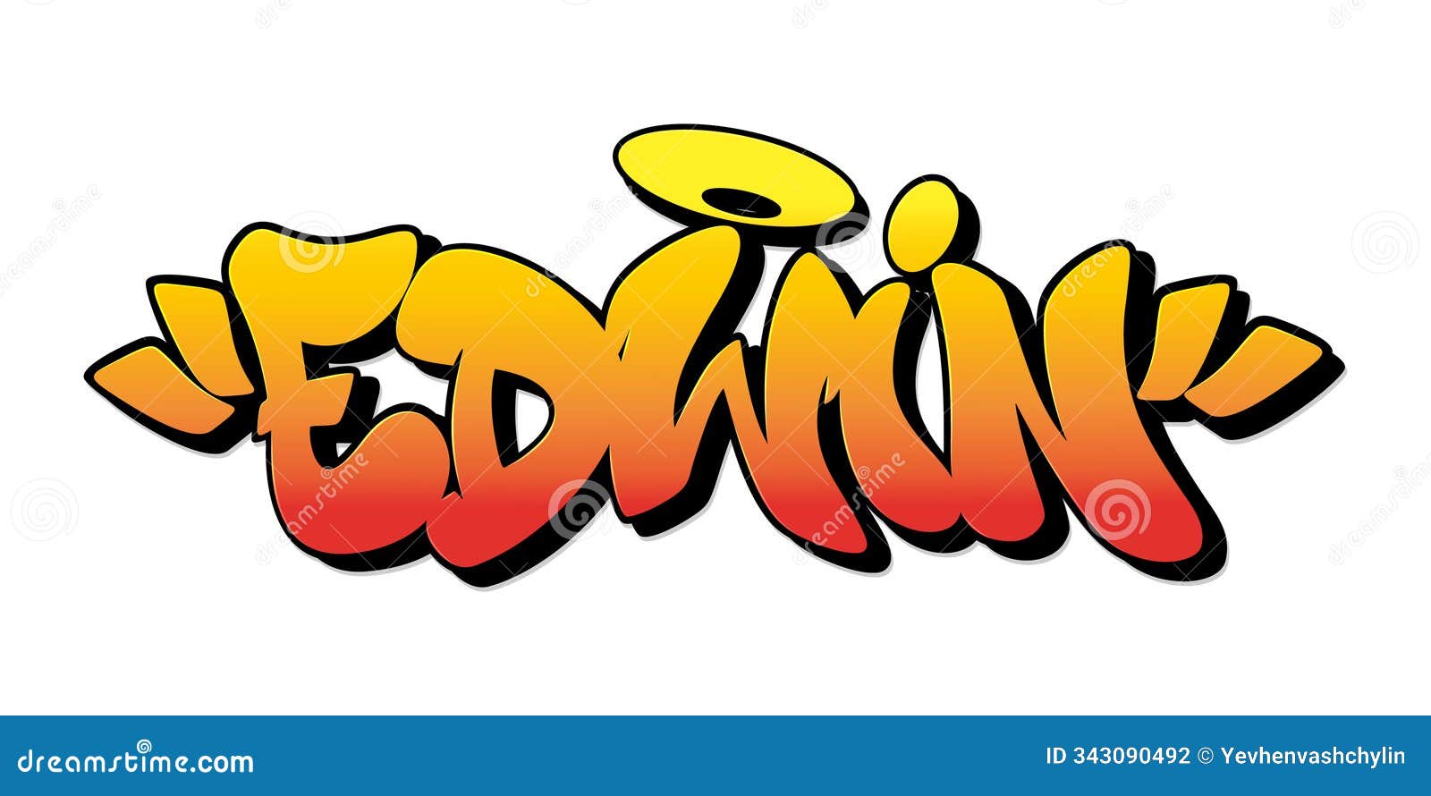 Edwin Name in Graffiti Style. Vector Illustration. Stock Illustration ...
