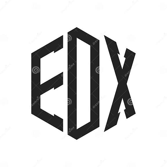 EDX Logo Design. Initial Letter EDX Monogram Logo Using Hexagon Shape ...