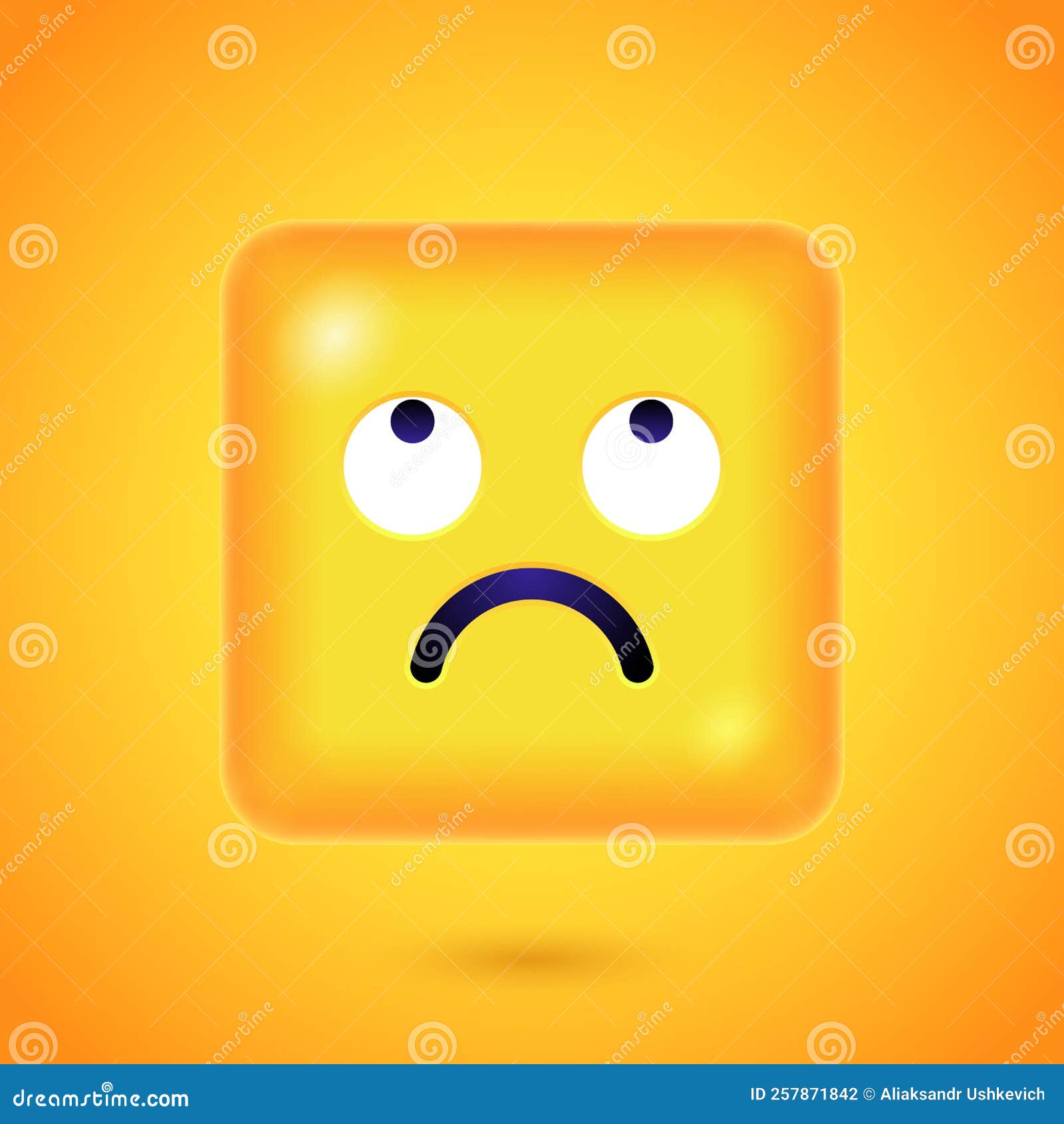 Square Emoticons Yellow Emoji Faces Emoticon Smile, Digital Smiley ...