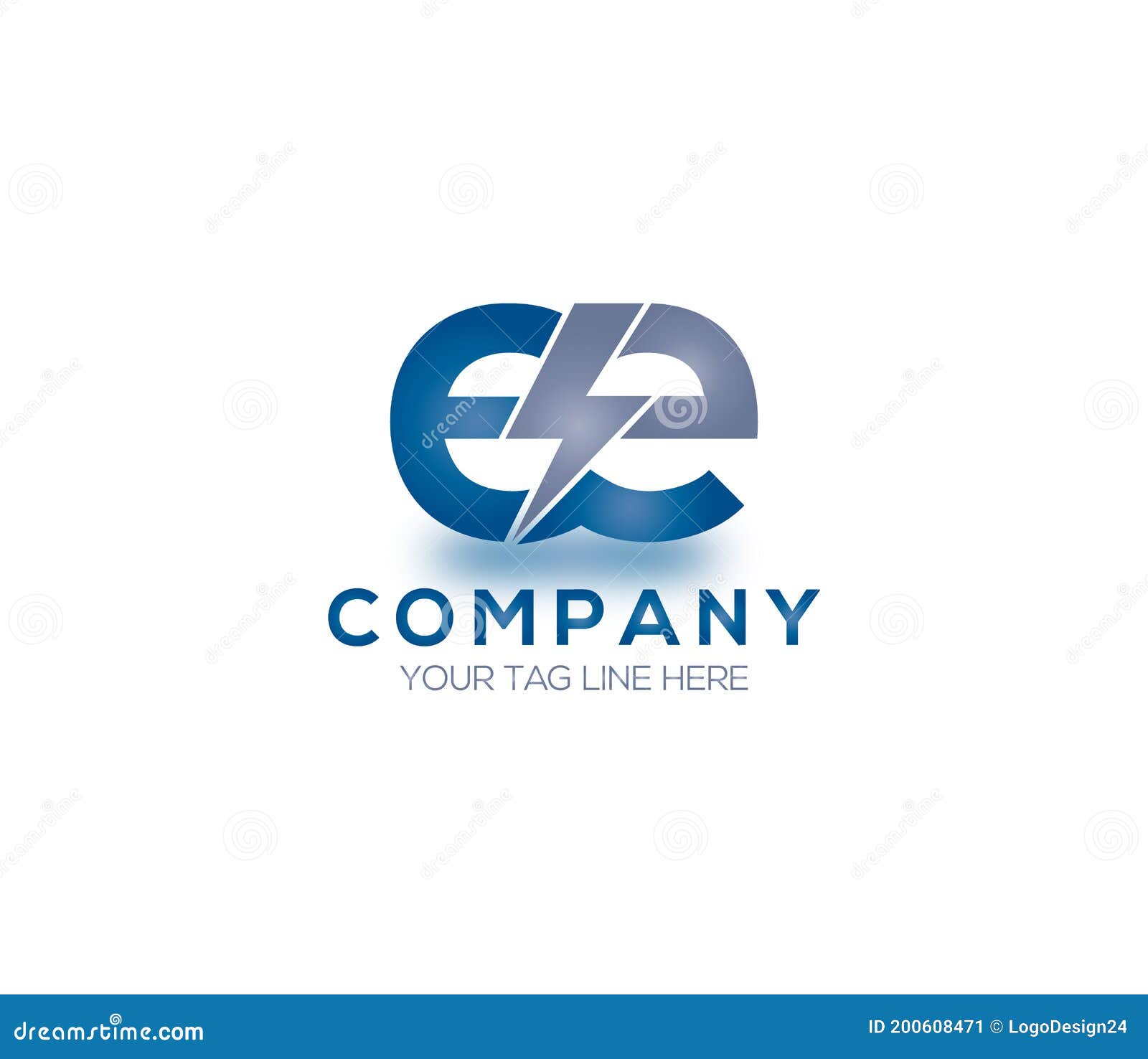 EE Alphabet Electric Logo Design Concept Stock Vector - Illustration of ...