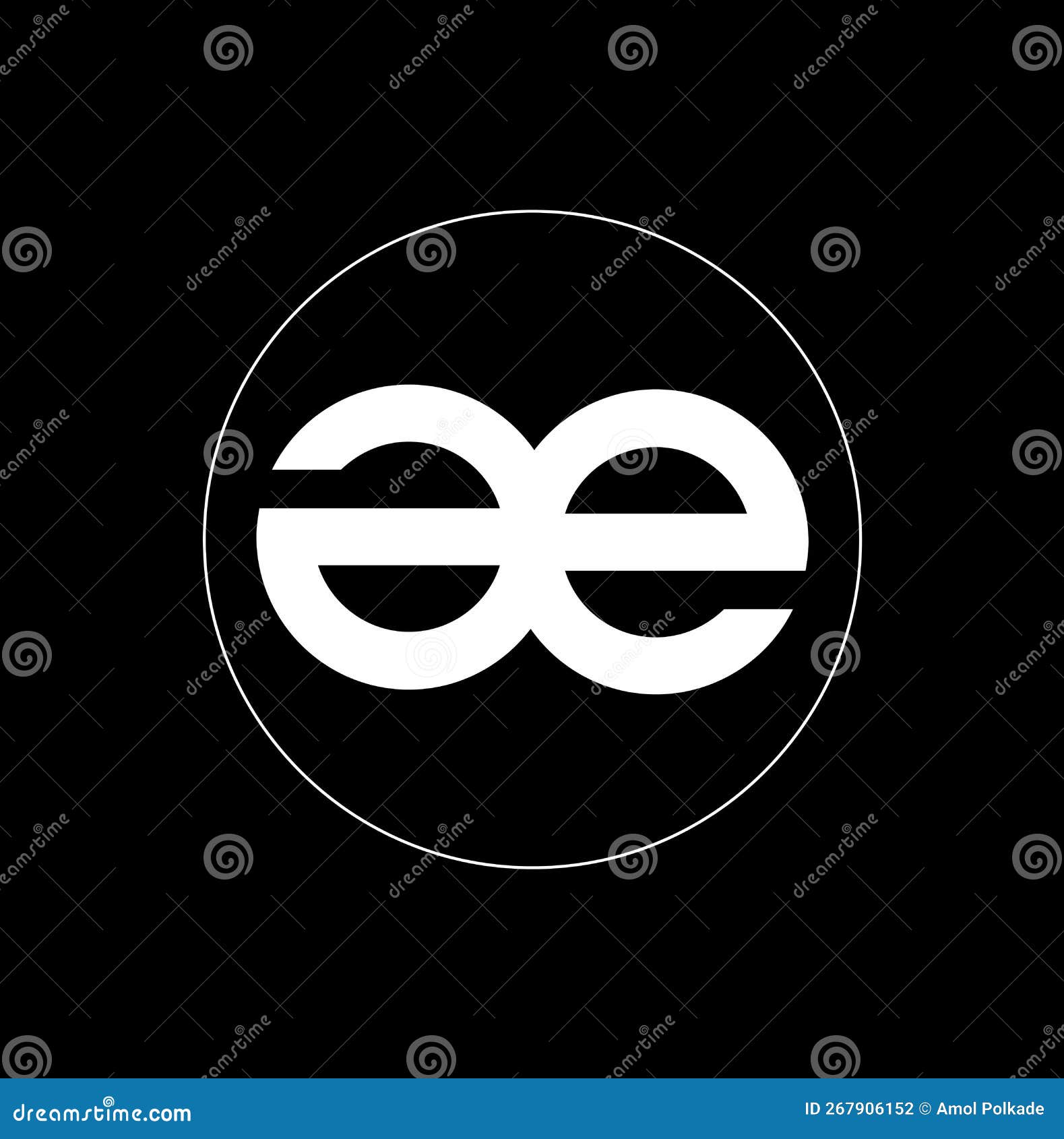 Ee Company Name Typography Monogram Stock Vector - Illustration of loop ...
