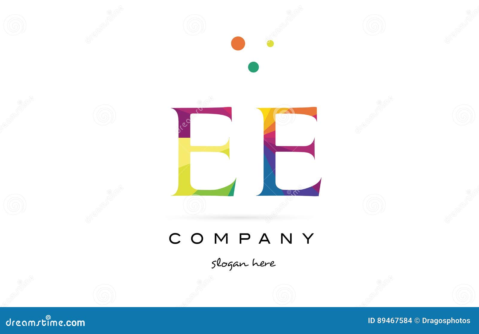 Ee E E Creative Rainbow Colors Alphabet Letter Logo Icon Stock Vector ...