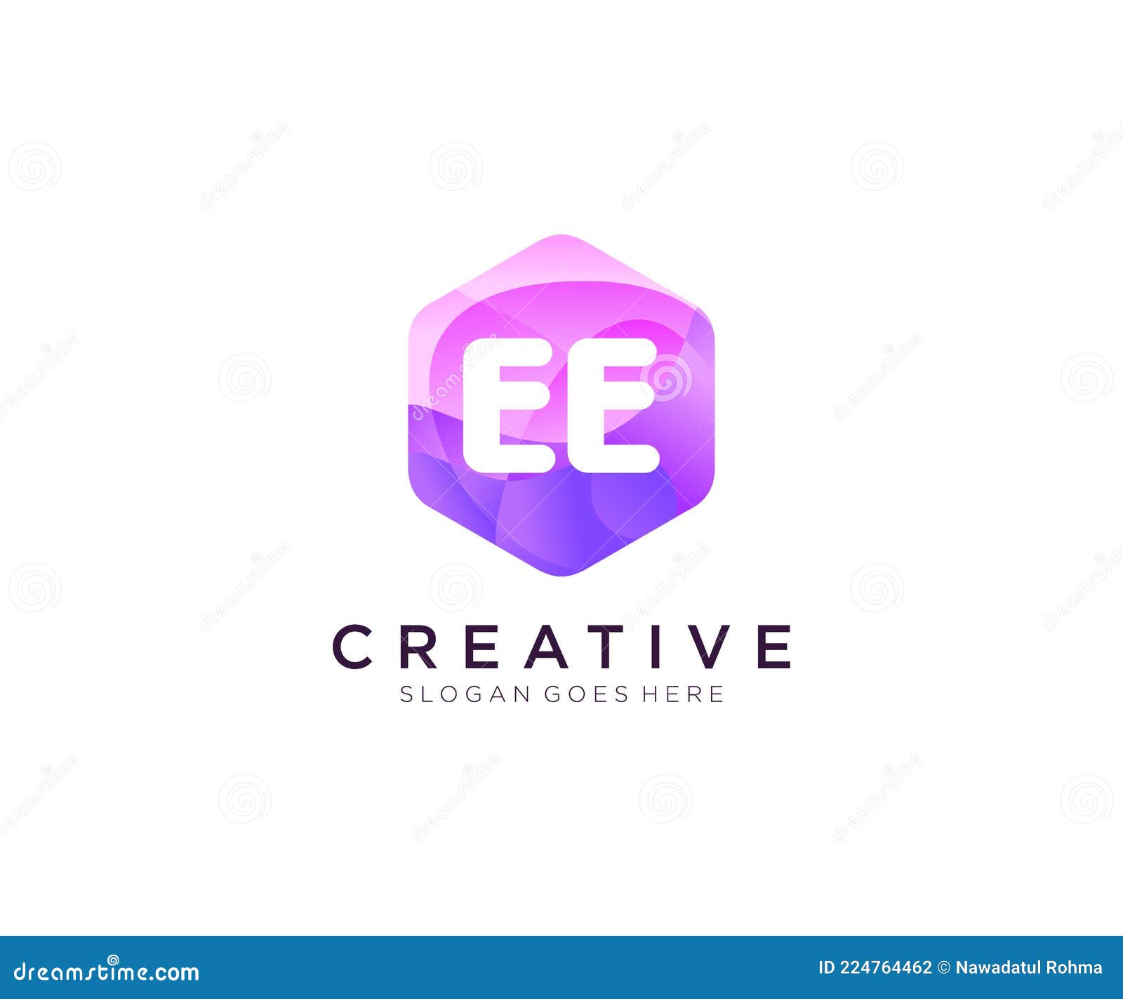 EE Initial Logo with Colorful Hexagon Modern Business Alphabet Logo ...
