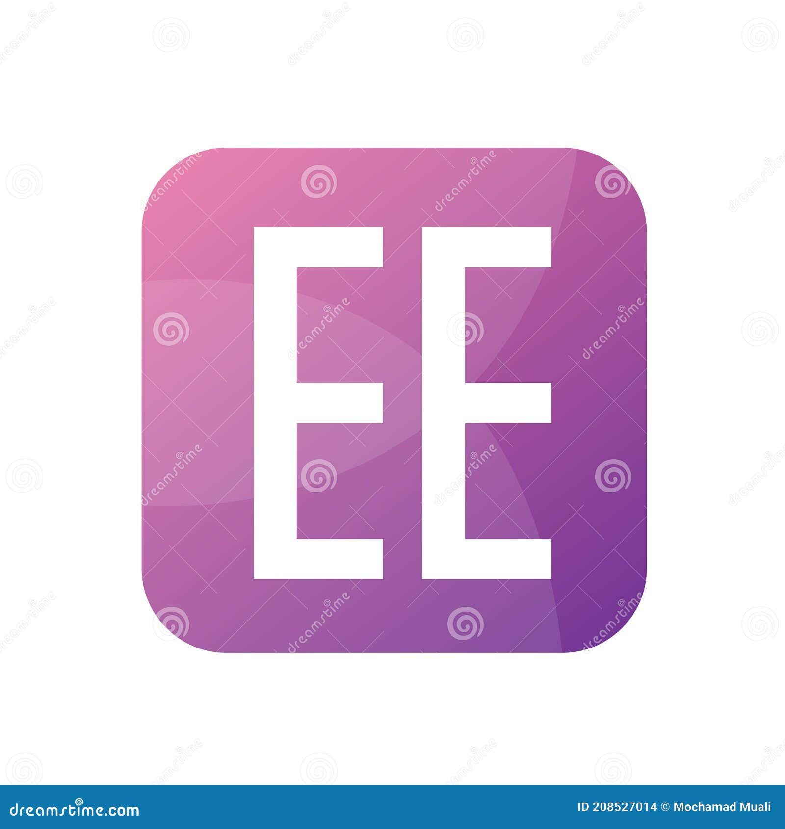 EE Letter Logo Design with Simple Style Stock Vector - Illustration of ...