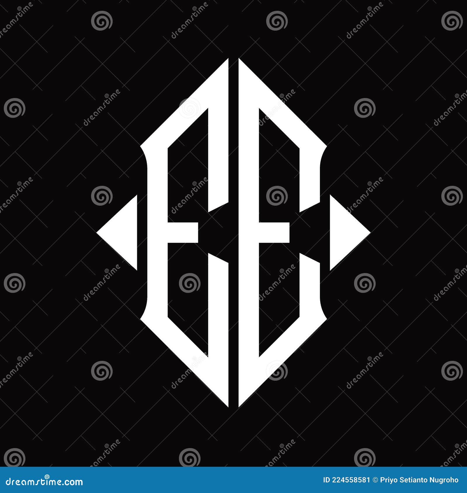 EE Logo Monogram with Shield Shape Isolated Design Template Stock ...