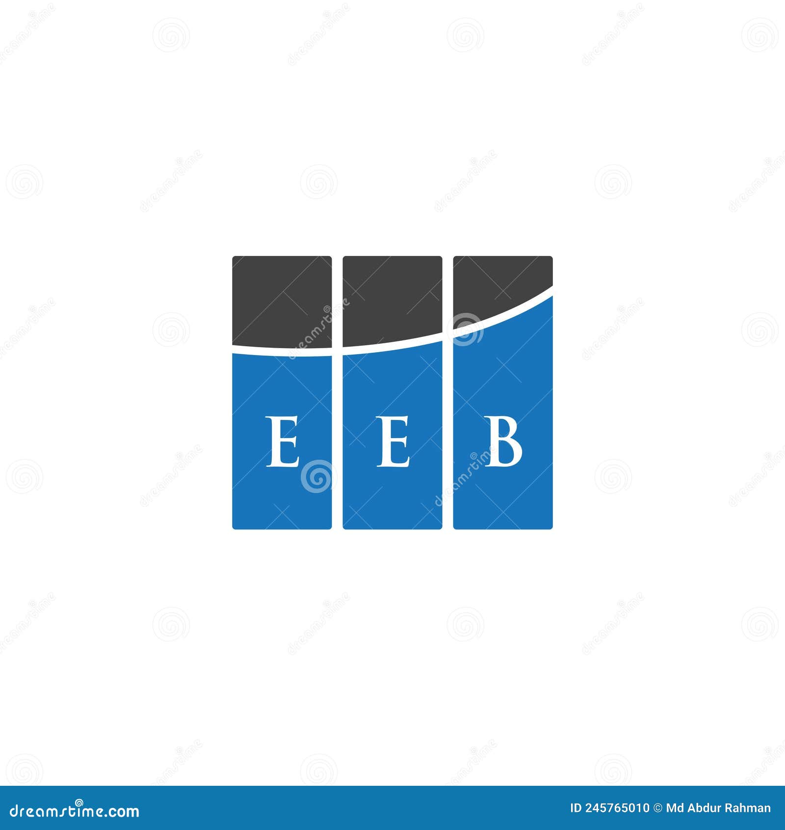 EEB Letter Logo Design on WHITE Background. EEB Creative Initials ...