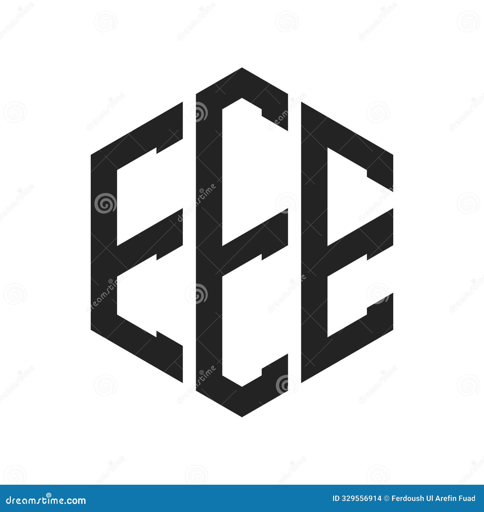 EEE Logo Design. Initial Letter EEE Monogram Logo Using Hexagon Shape ...