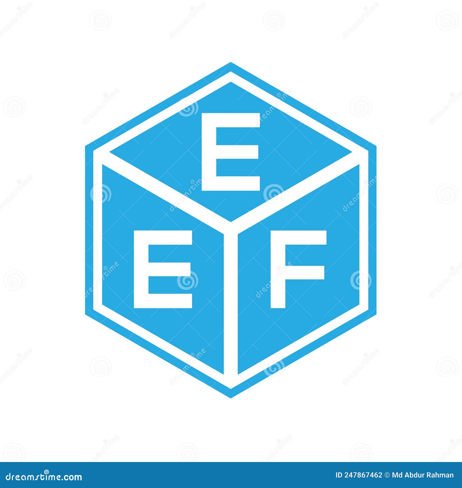 EEF Letter Logo Design on Black Background. EEF Creative Initials ...