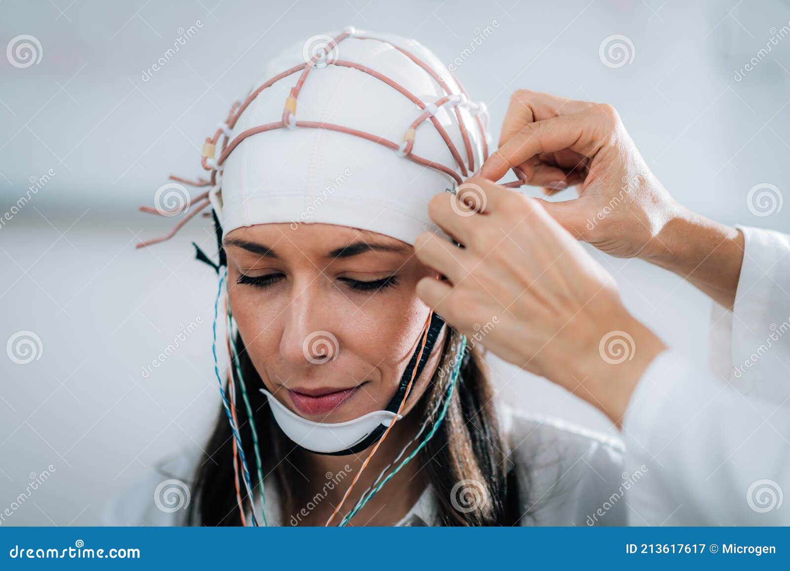 EEG Brainwave Scanning stock image. Image of examination - 213617617