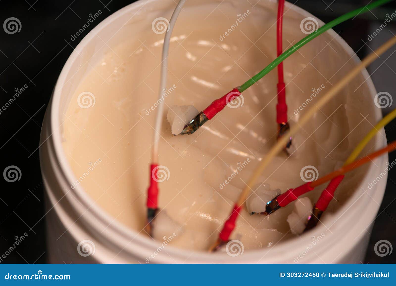 EEG Electrodes in Gel for Electrical Conduction Stock Photo - Image of ...