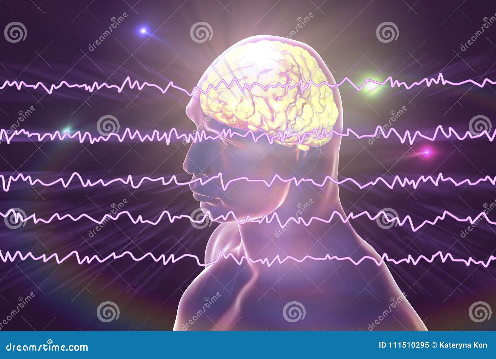EEG Electroencephalogram, Brain Wave in Awake State with Mental ... EEG Electroencephalogram, Brain Wave in Awake State with Mental ...