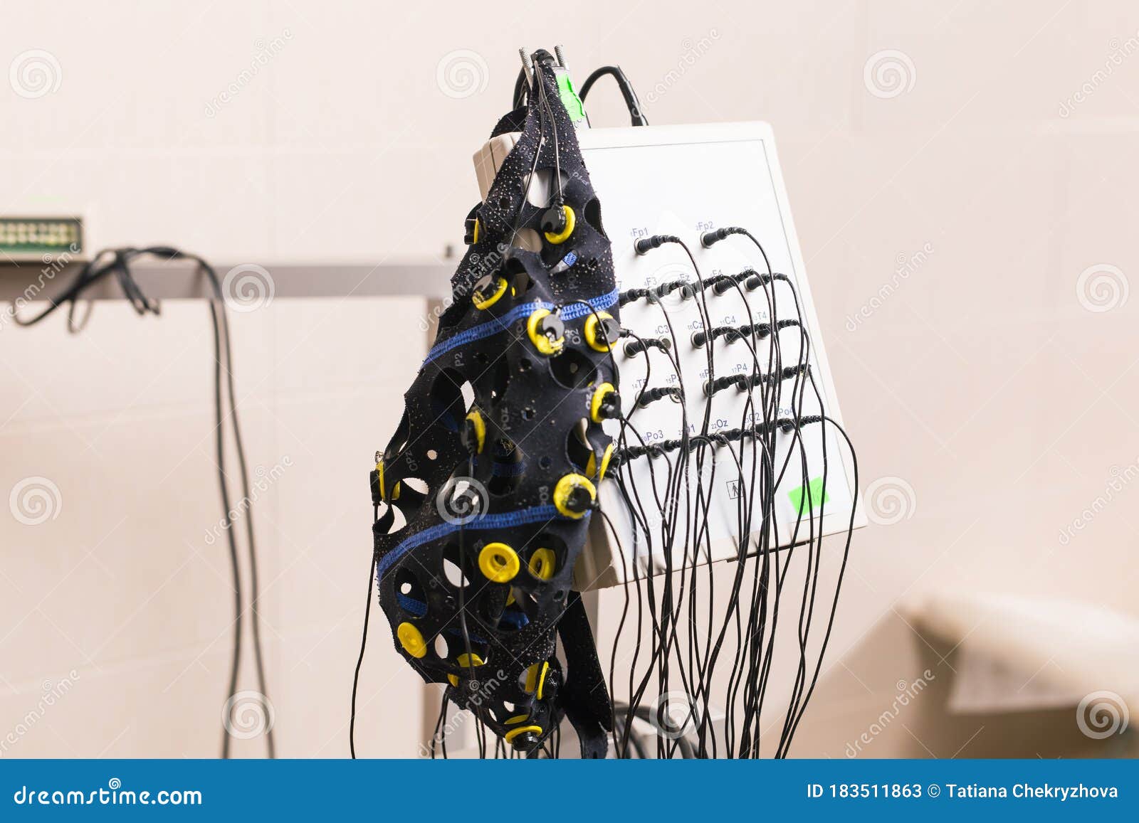 EEG or Electroencephalography Hardware Equipment in Clinic. Stock Image ...