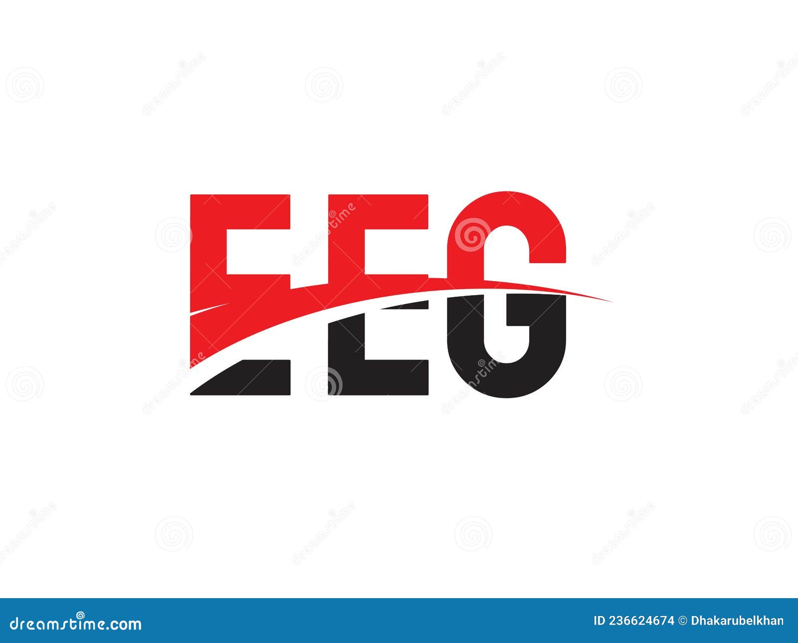 EEG Letter Initial Logo Design Vector Illustration Stock Vector ...