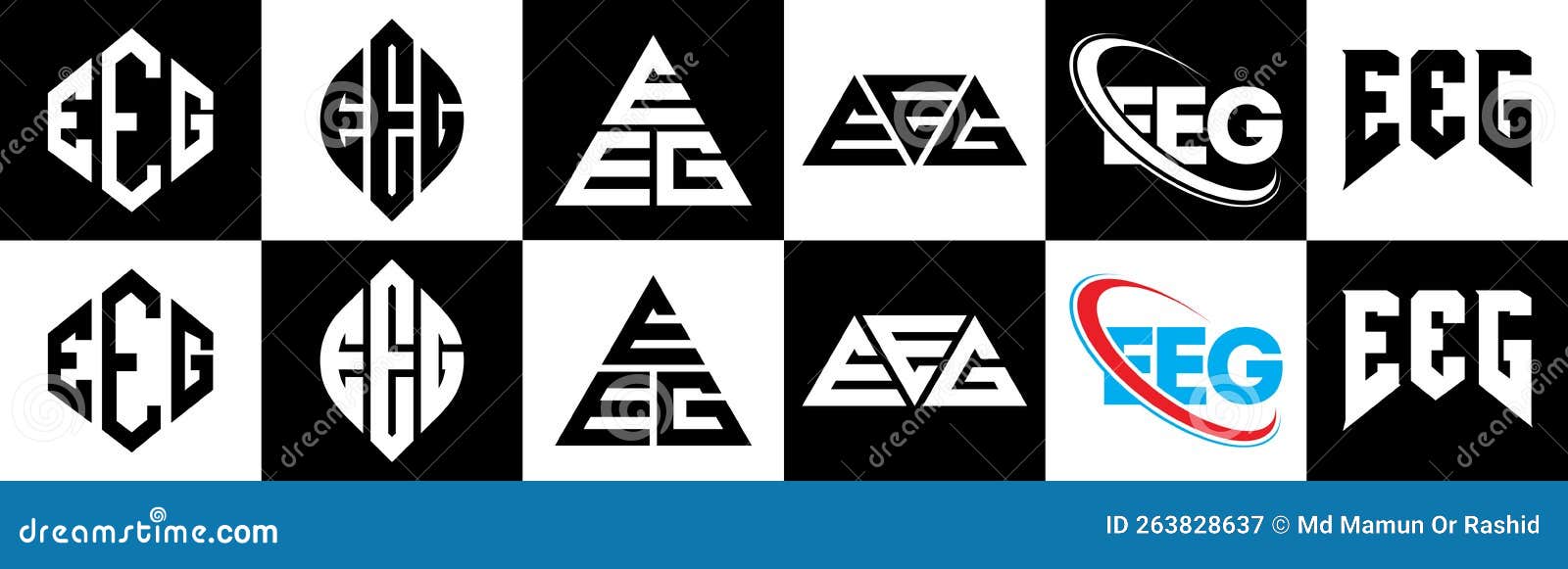 EEG Letter Logo Design In Six Style. EEG Polygon, Circle, Triangle ... EEG Letter Logo Design In Six Style. EEG Polygon, Circle, Triangle ...