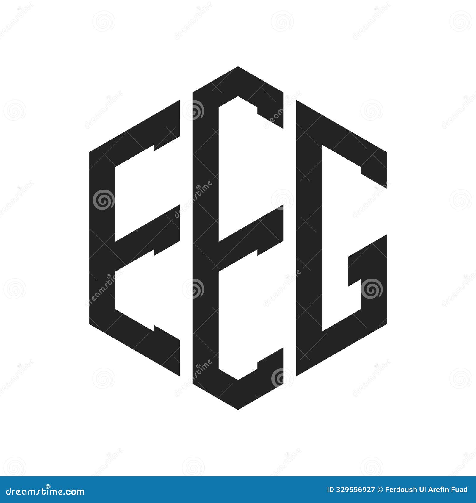 EEG Logo Design. Initial Letter EEG Monogram Logo Using Hexagon Shape ...