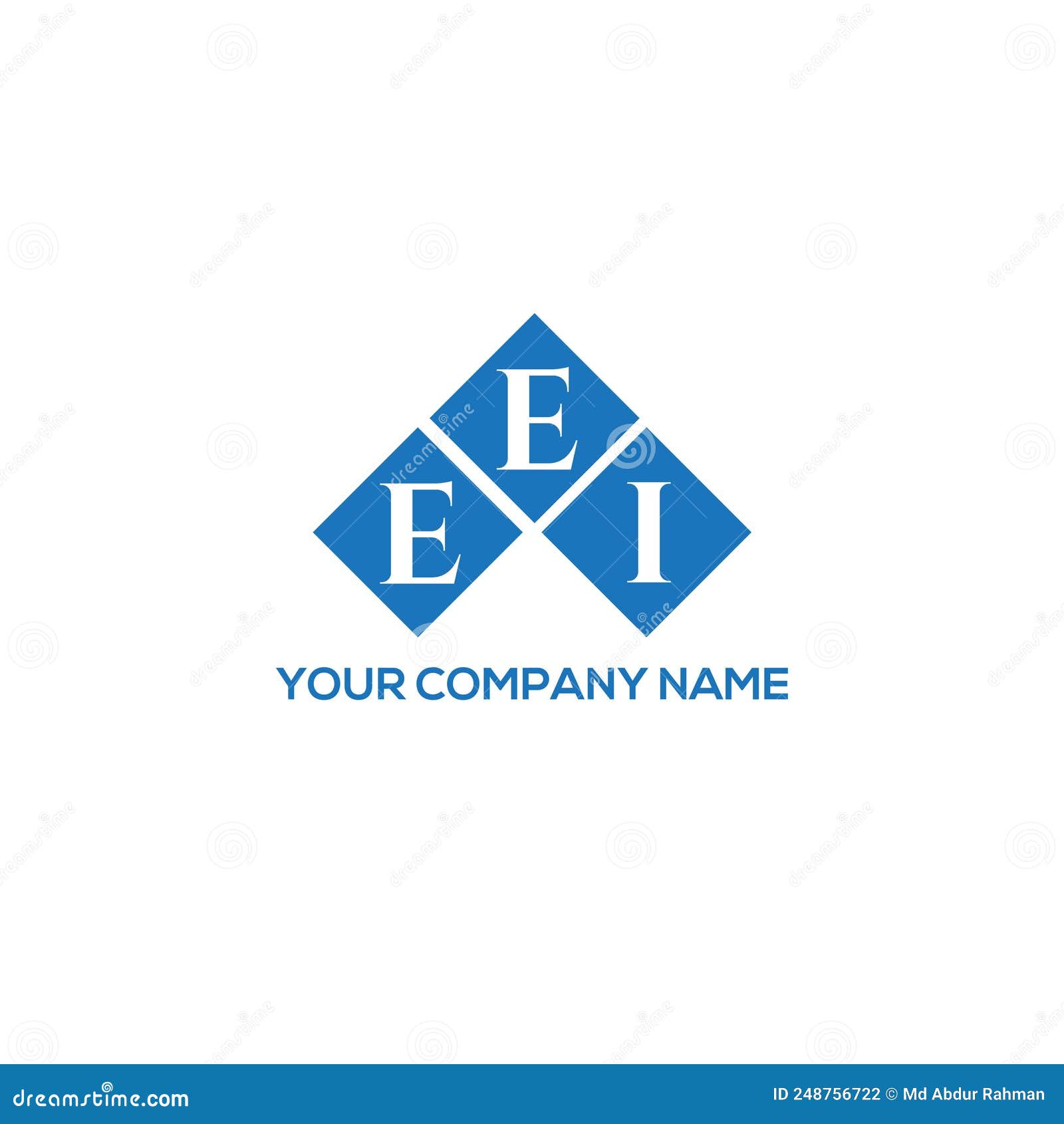 EEI Letter Logo Design on BLACK Background. EEI Creative Initials ...