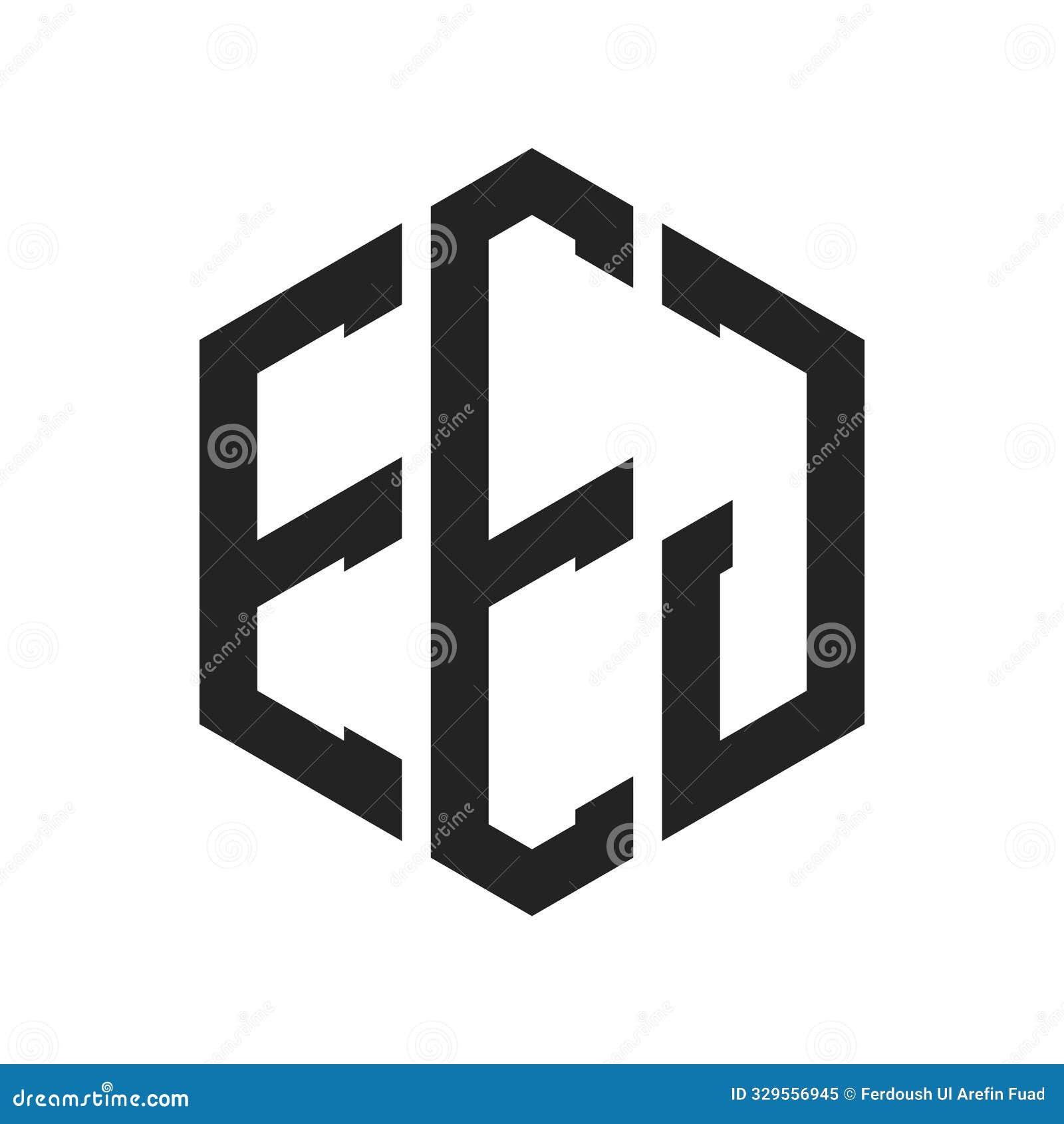 EEJ Logo Design. Initial Letter EEJ Monogram Logo Using Hexagon Shape ...
