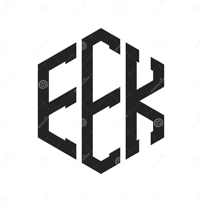 EEK Logo Design. Initial Letter EEK Monogram Logo Using Hexagon Shape ...