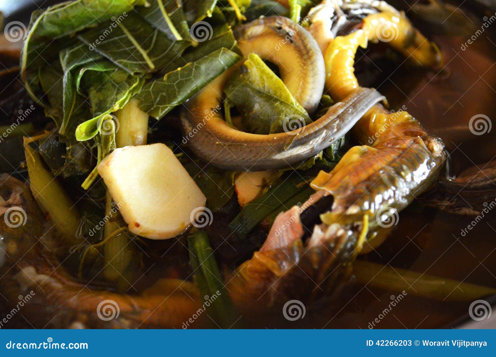 Eel cook soup stock image. Image of slice, appetite, asia - 42266203