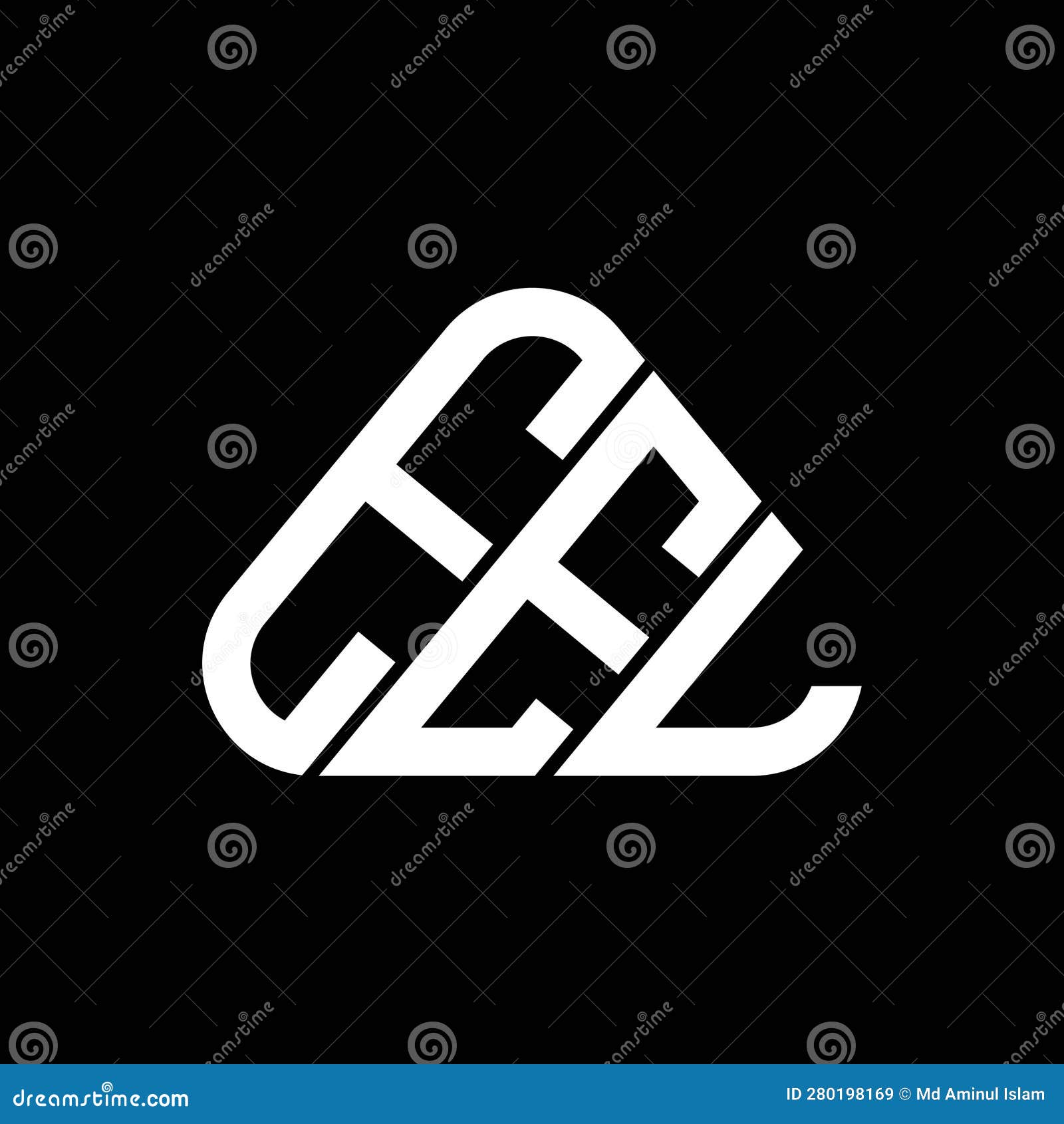 EEL Letter Logo Creative Design with Vector Graphic, EEL Simple and ...