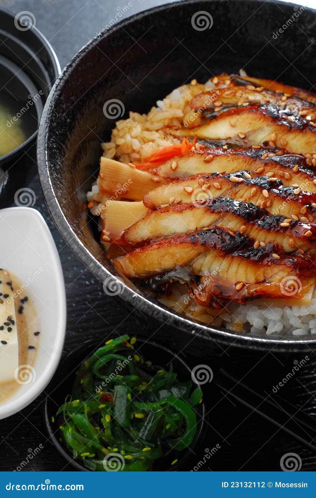Eel rice stock photo. Image of tofu, fish, japan, food - 23132112