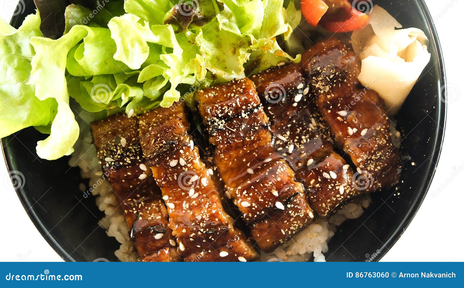 Eel rice stock photo. Image of dinner, asia, cooking - 86763060