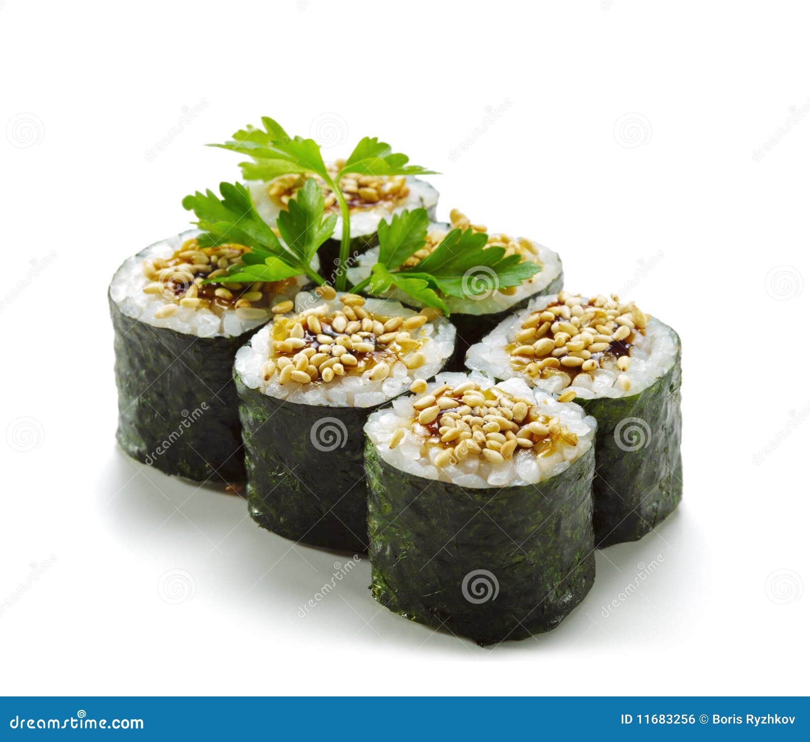 Eel Roll stock photo. Image of delicacy, isolated, fish - 11683256