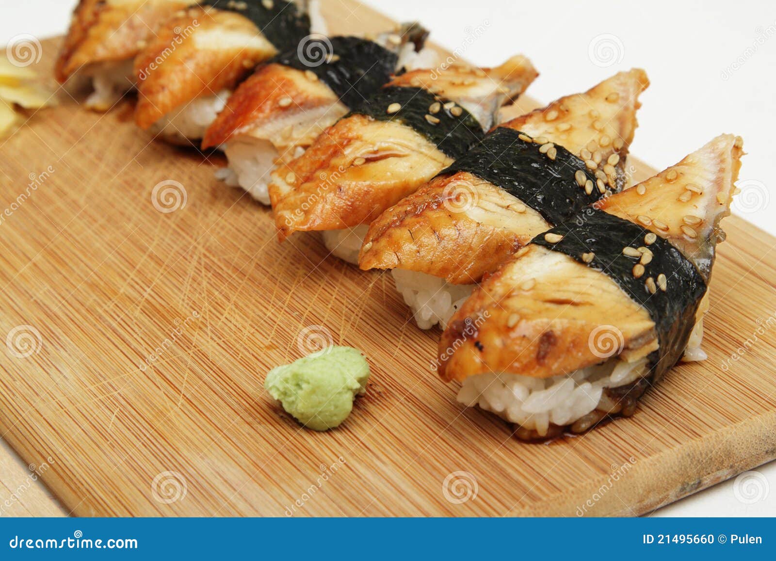 Eel sushi stock photo. Image of seaweed, slice, lunch - 21495660
