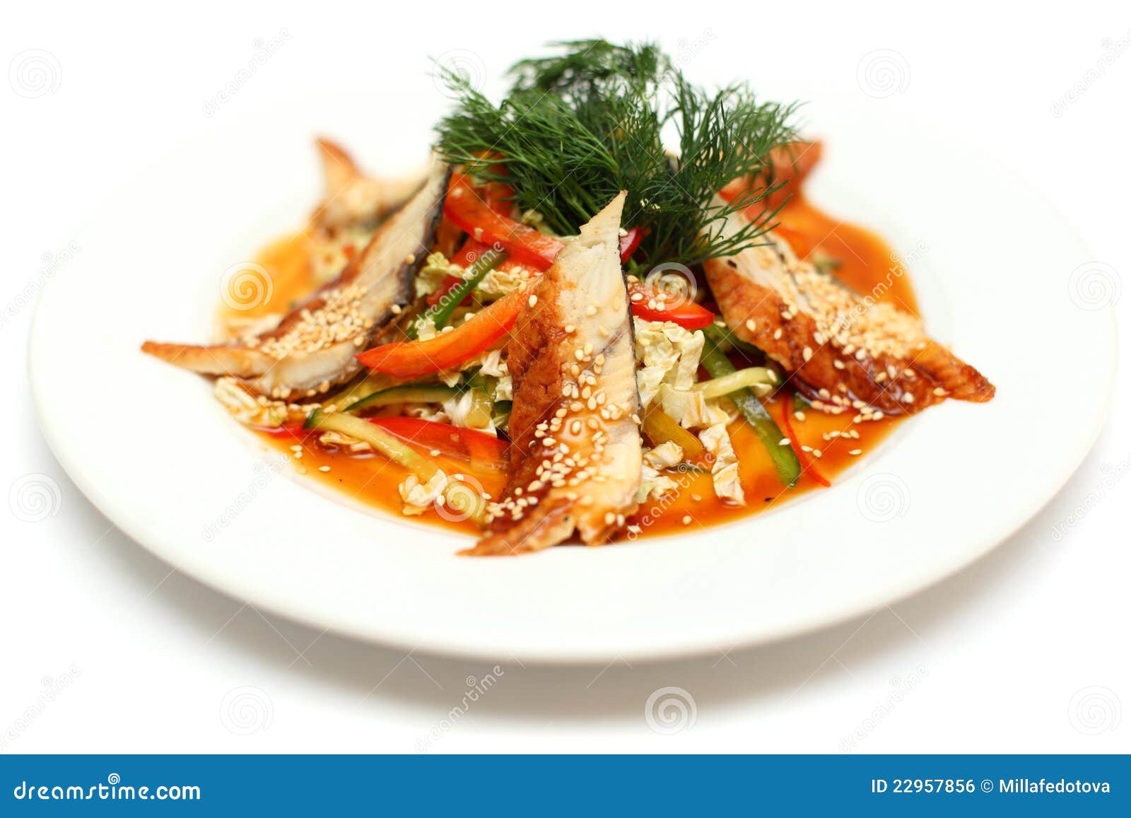 Eel Unagi Salad - Gourmet Food Stock Photo - Image of chinese, lunch ...