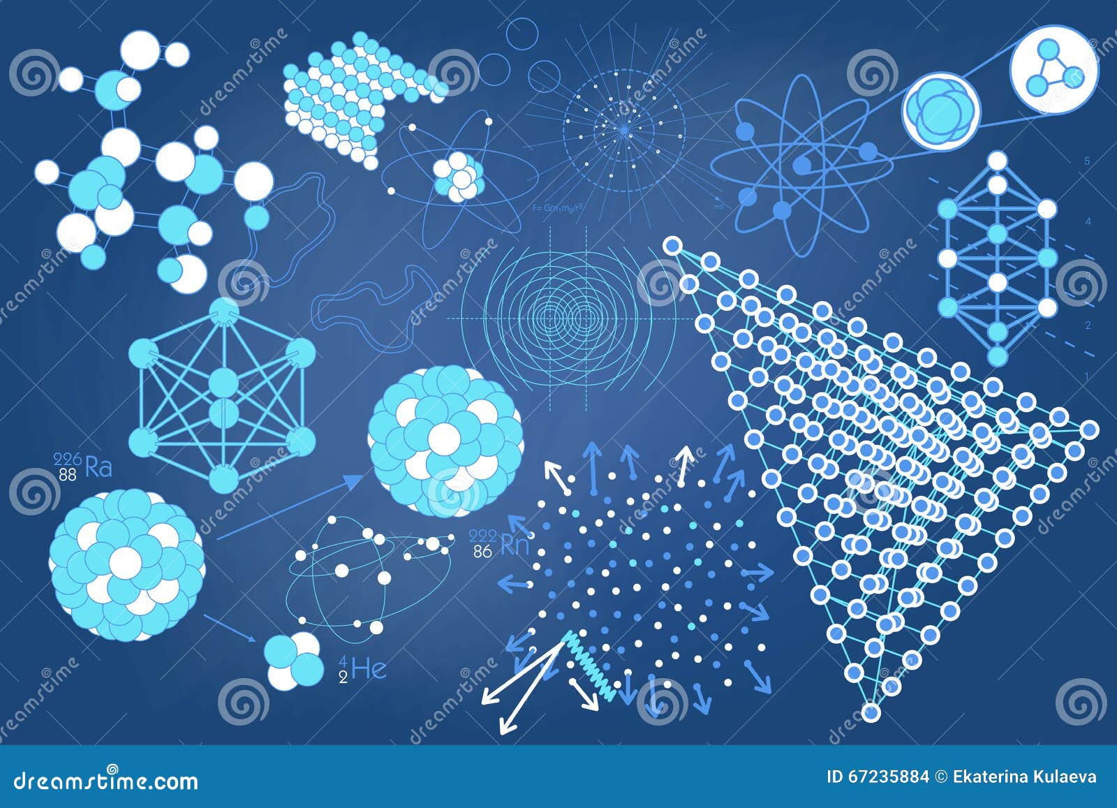 Eelements Symbols and Schemes of Physics Stock Vector - Illustration of ...