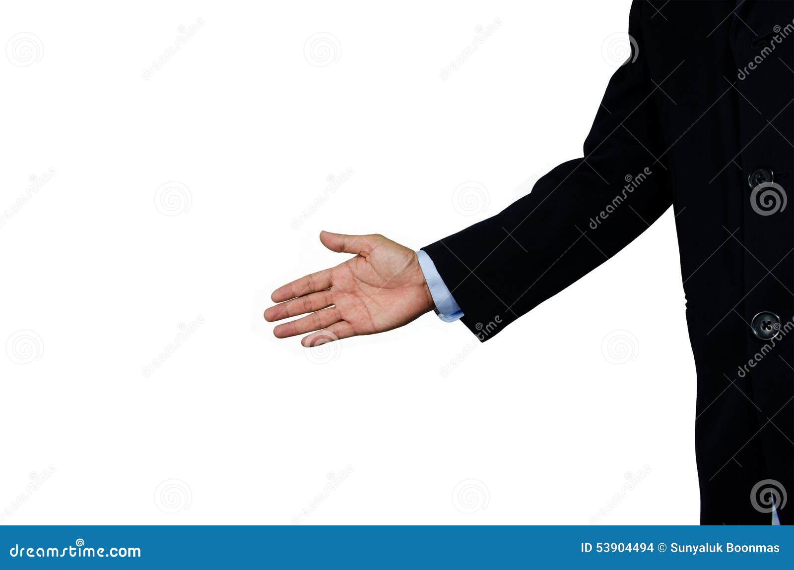 Een Bedrijfsmens Met Een Open Hand Stock Foto - Image of adviseur ...