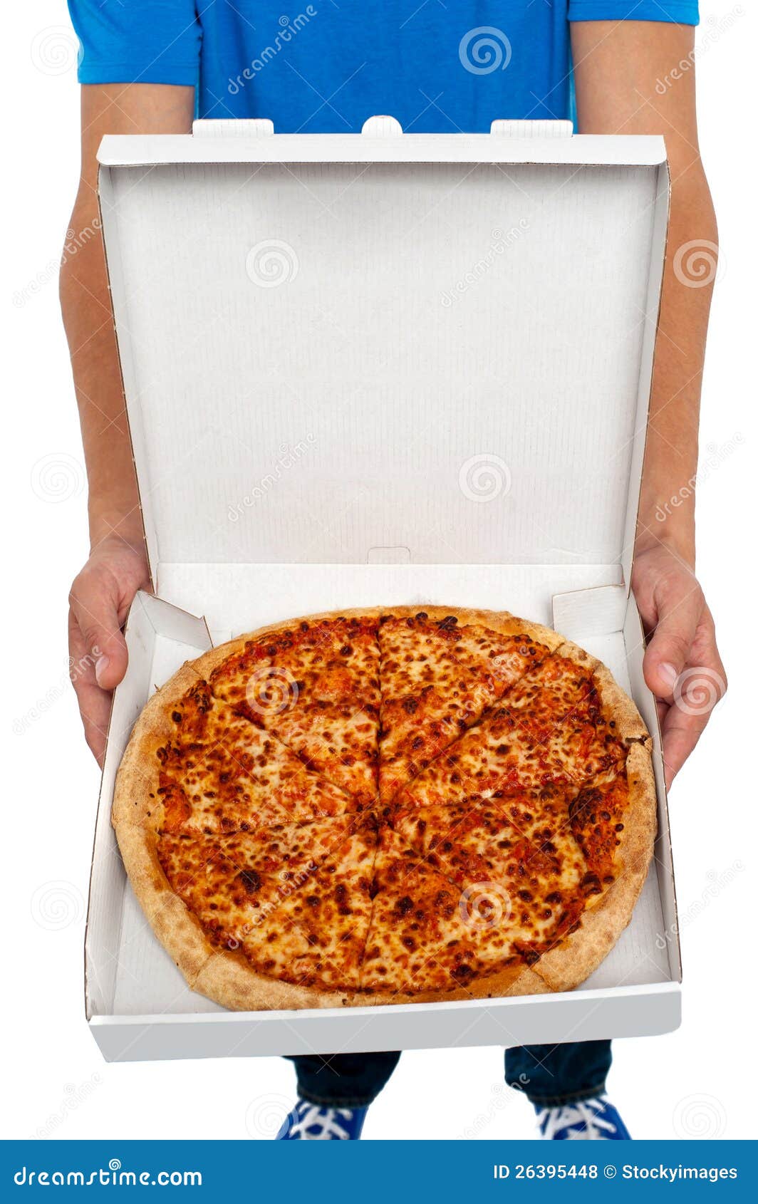 Een Beeld Van Een Open Pizzadoos. Stock Foto - Image of italiaans ...