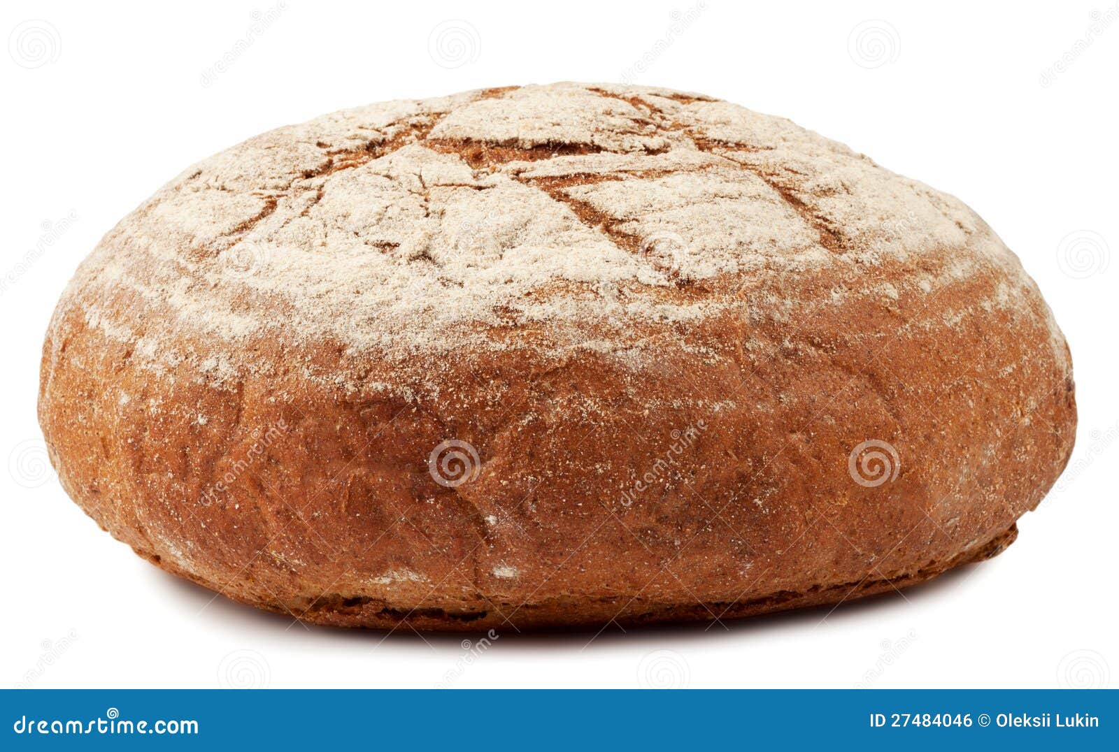 Een Brood Van Brood Bestrooide Met Bloem Stock Foto - Image of ...