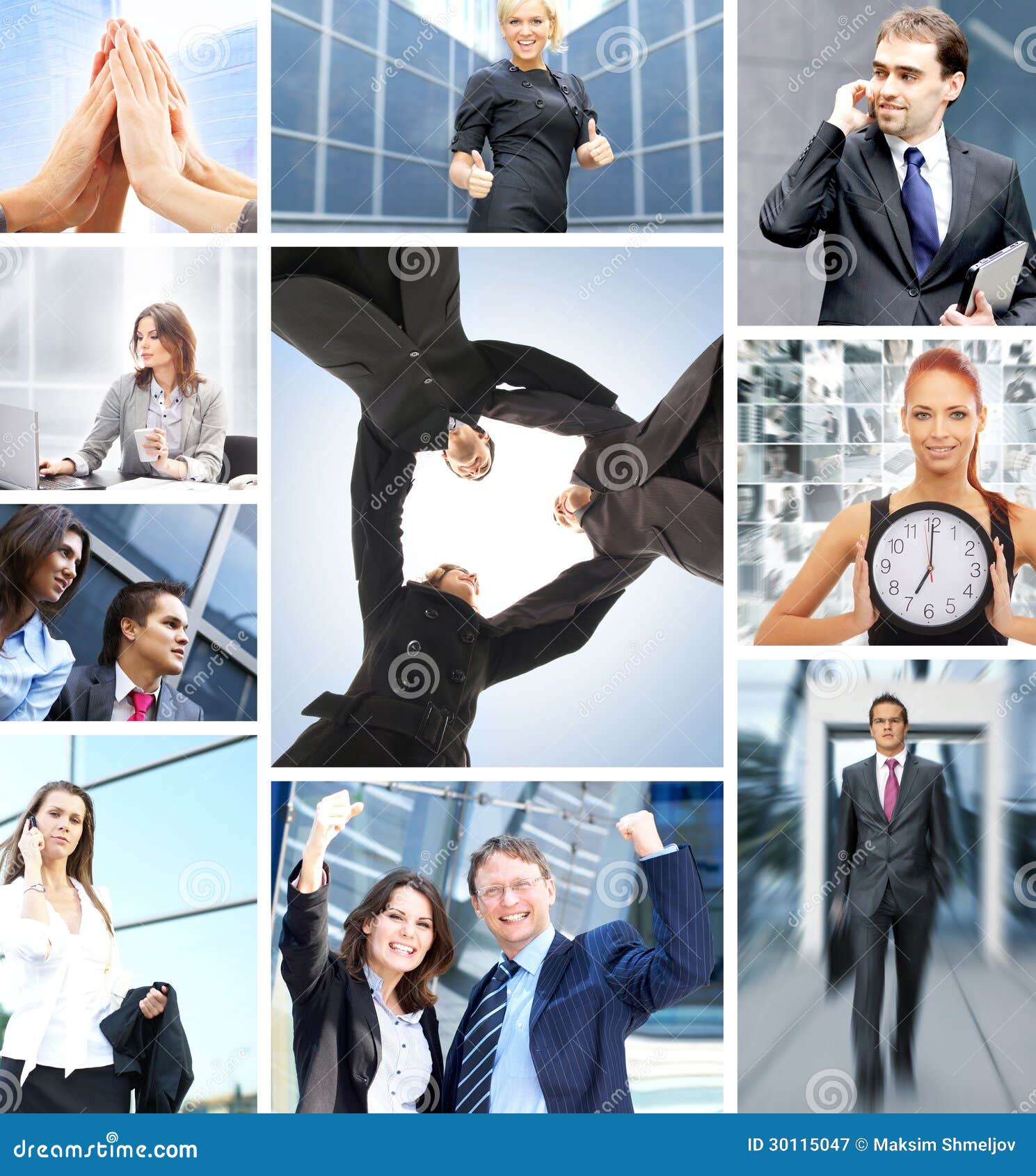 Een Collage Van Bedrijfsmensen in Formele Kleding Stock Afbeelding ...