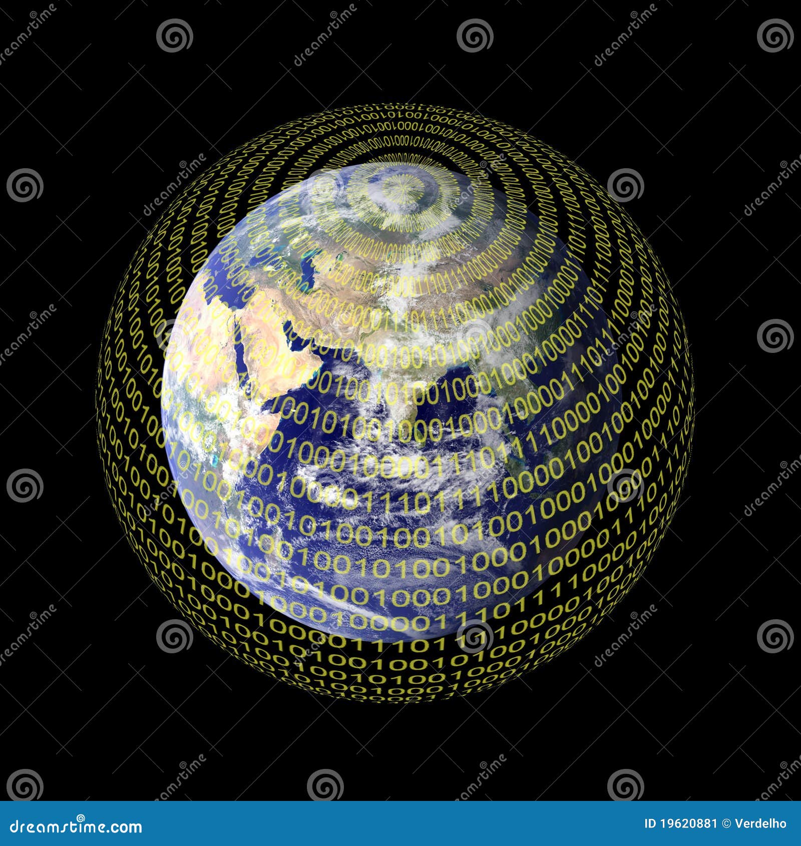 Een digitale Wereld stock illustratie. Illustration of computer - 19620881
