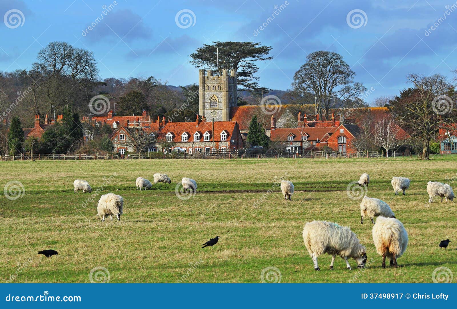 Een Engels Landelijk Landschap Stock Afbeelding - Image of nave ...