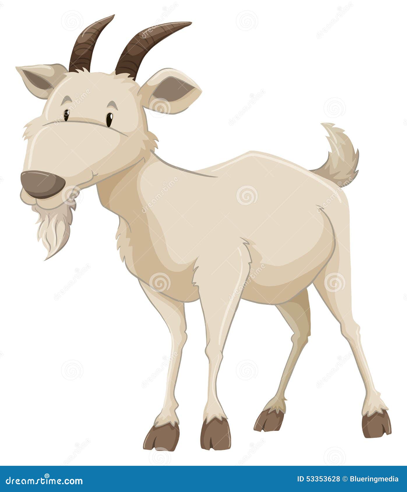 Een geit vector illustratie. Illustration of tekening - 53353628